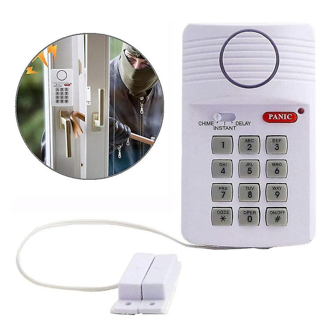 Loud Wireless Door Alarm Security Pin Panic Keypad For Home Office Garage Shed | Fruugo UK
