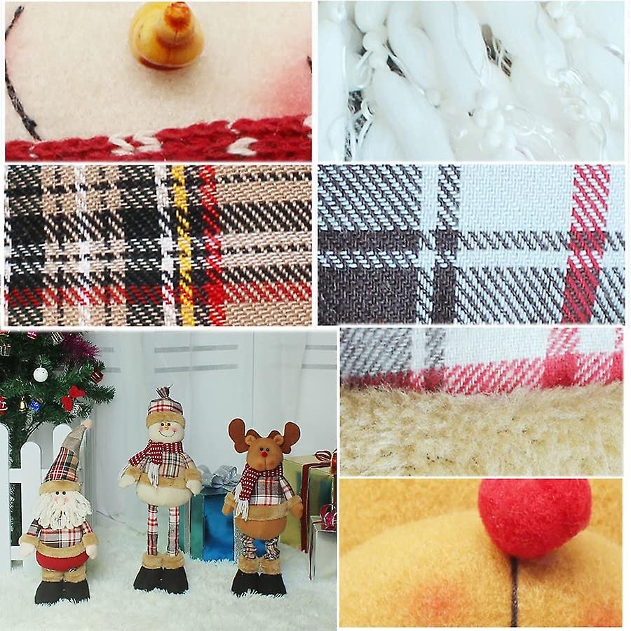 Christmas Decorations Standing Plush Figurine Telescopic Spring Legs ...