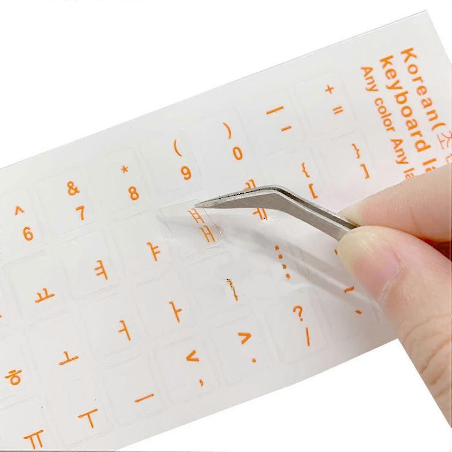 Keyboards Korean Keyboard Stickers Durable and Easy to Apply Letter ...