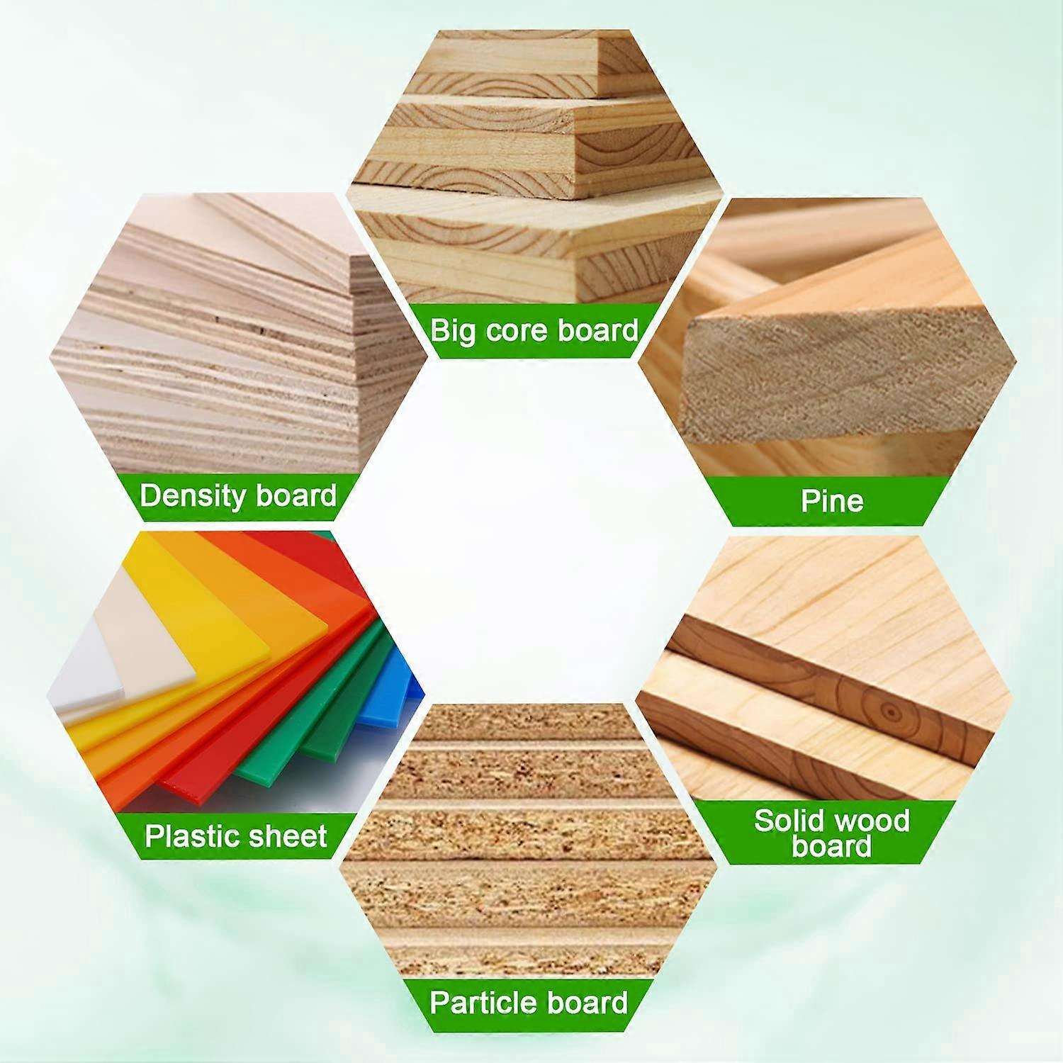 nice Set of 6 Wood Router Bits 8 mm, Quarter Round Milling Cutter with ...