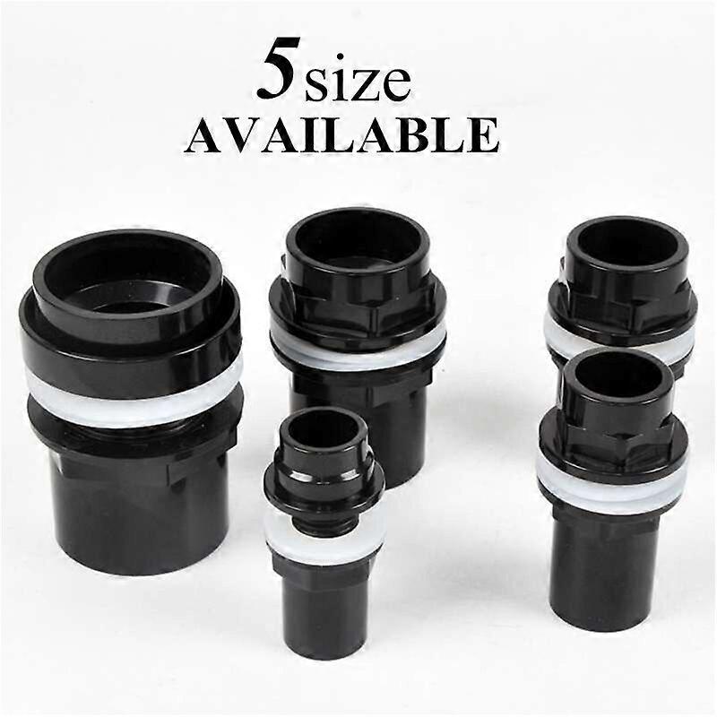 20/25/32/40/50mm Black Aquarium Connector Hose Joint Pvc Water Pipe ...