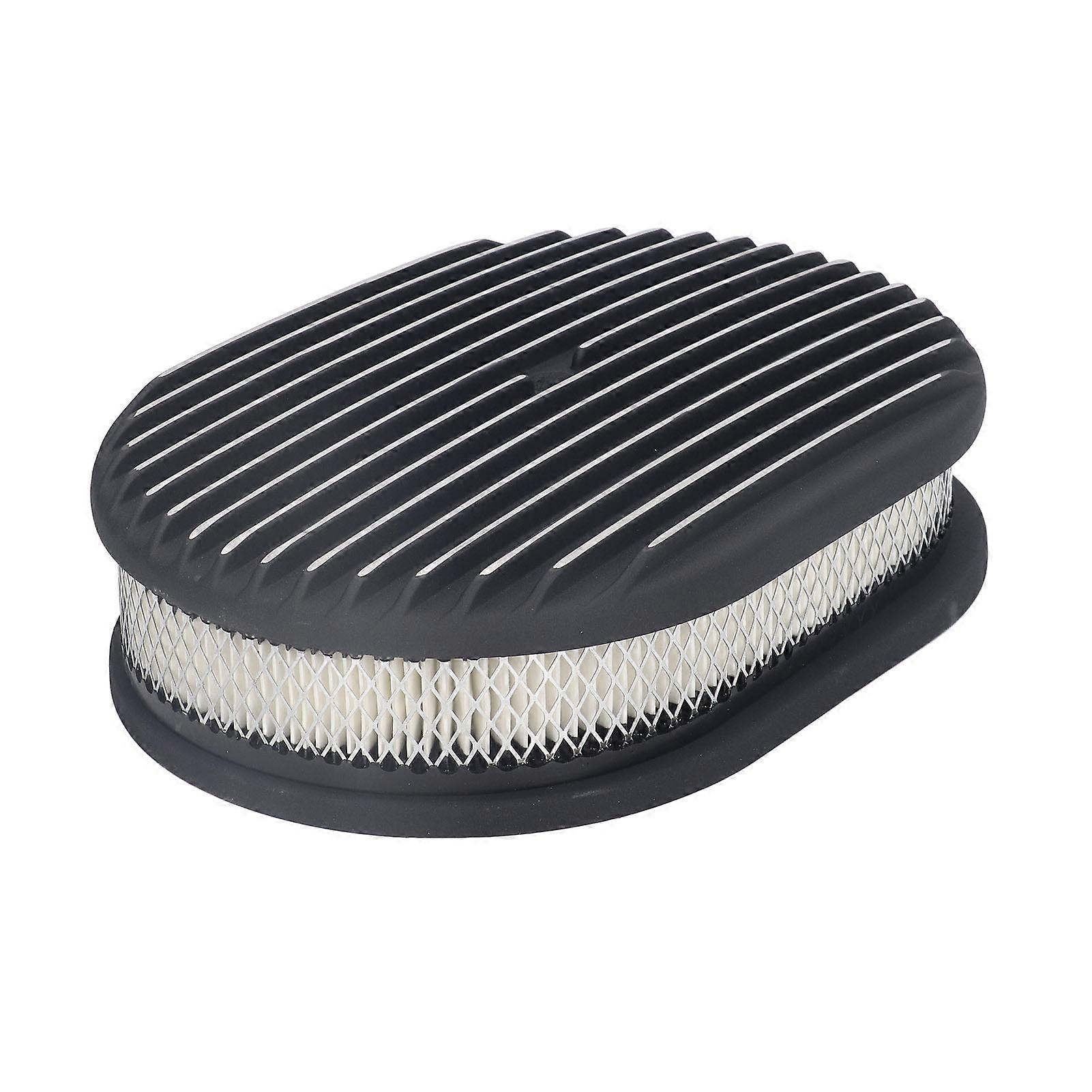 Full Finned Air Cleaner Aluminium Alloy Black for 5 1/8in 4 Barrel ...