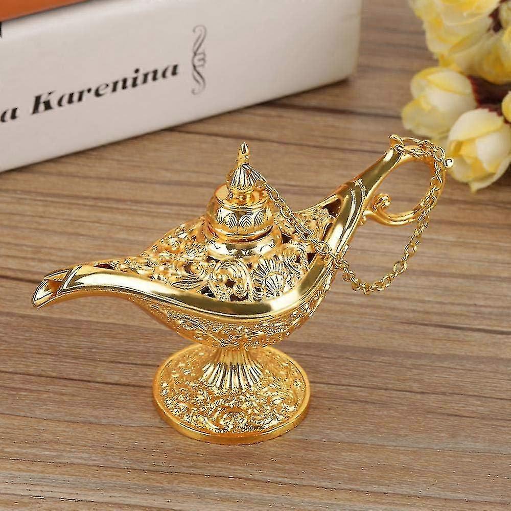 Aladdin Magic Genie Light - Metal Genie Lamp Aladdin, Luxury Magic Teapot Retro Elf Light ...
