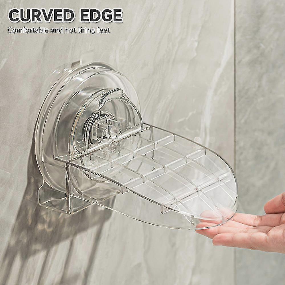 Shower Foot Rest Stand for Shaving Legs Suction Cup Bathroom Washing ...
