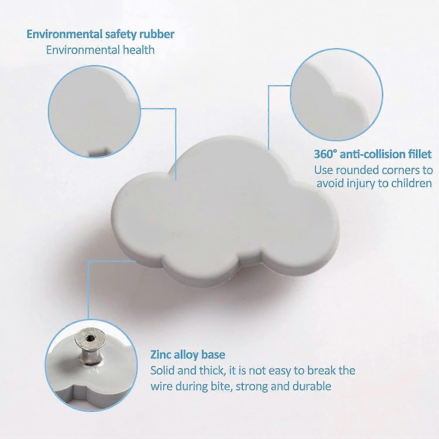 Soft Rubber Knobs, 10Pcs Cartoon Cloud Shape Cabinet Handles Kids Room ...