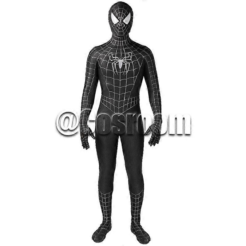 Black Spiderman 3 Costume Kids Marvel Spider Man Fancy Dress Costume
