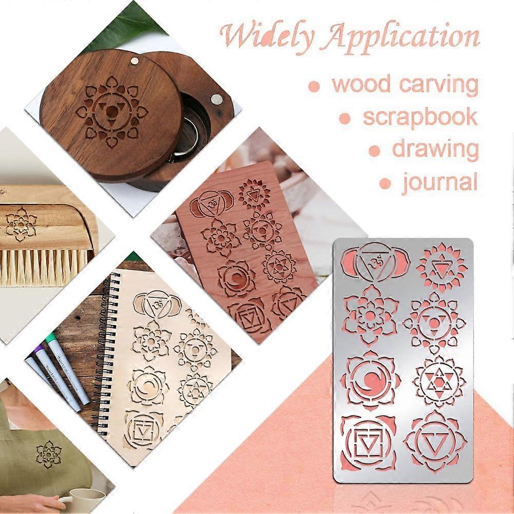 1Pc Chakra Symbol Metal Stencil Stainless Steel Template Tool Metal ...