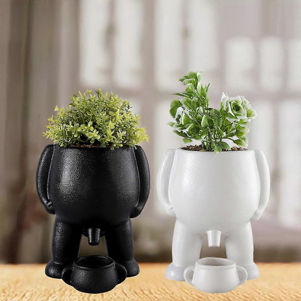 Piss Pot Planter with Simulation Plant Stylish Desktop Decorative ...