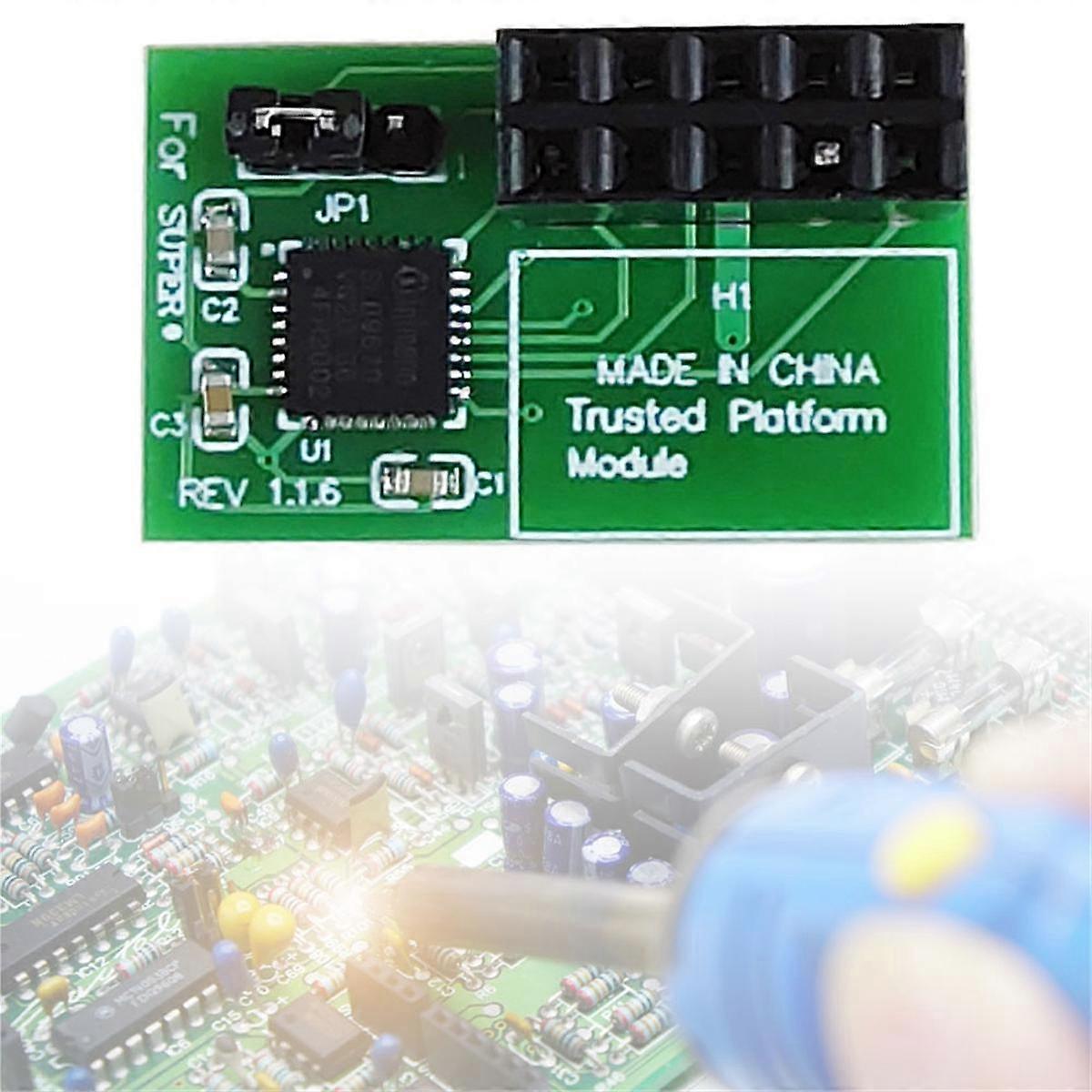 10Pin SPI TPM 2.0 Module Trusted Platform TPM 2.0 Horizontal Trusted ...