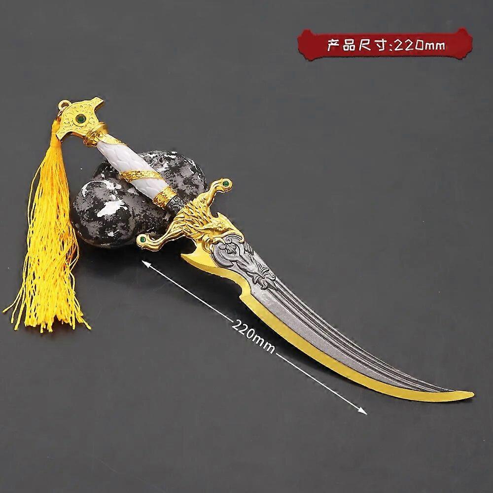 22cm Metal Naraka Bladepoint Sword Tachi Spear Halberd Dagger Gun Weapon Toy Game Peripheral ...
