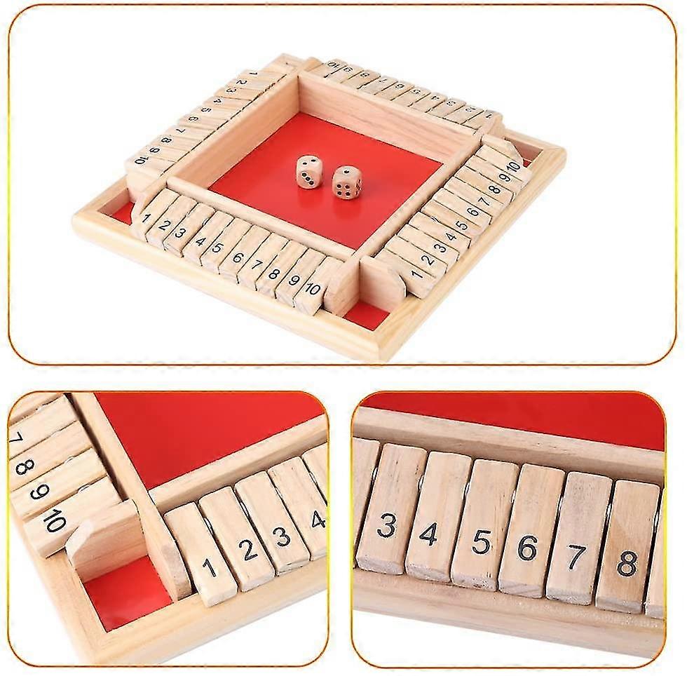 Shut The Box Educational Numeracy Skills Game Gift Wooden Number Board ...