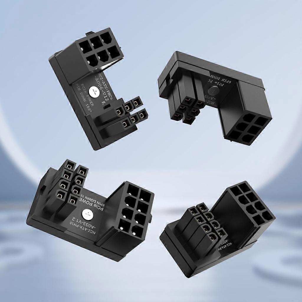 ATX 8pin 6Pin Male 180 Degree Angled to 8 Pin 6 Pin Female Power Jack ...
