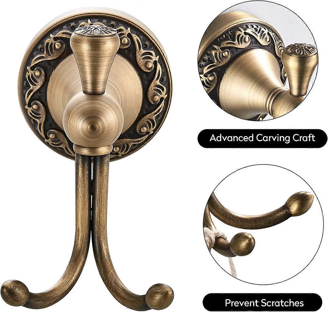 Antique Design Double Wall Mounted Robe Hook Bathroom Toilet Quality ...