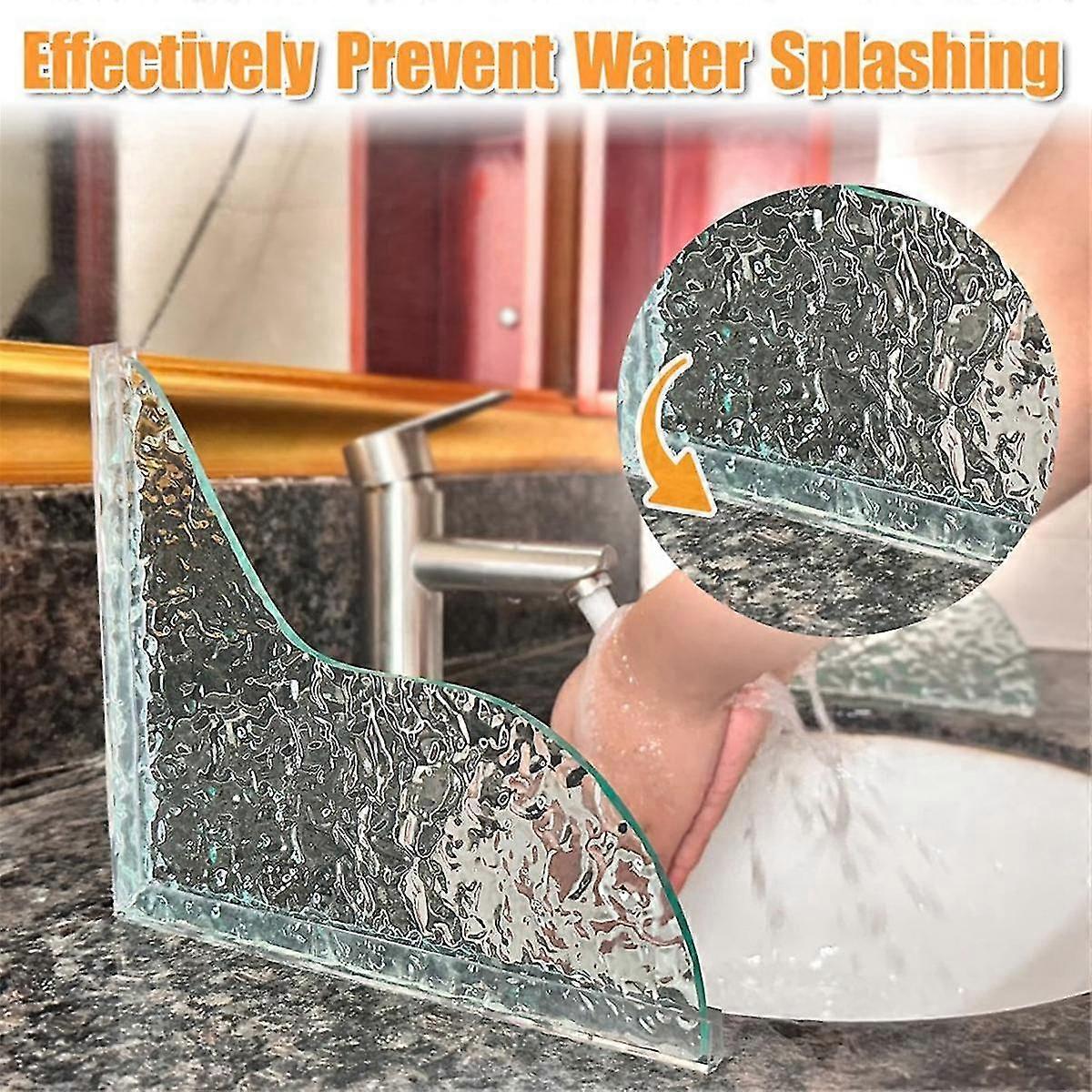 2 Pcs Shower Corner Water Guard, Thickened Splash Water Guard For ...