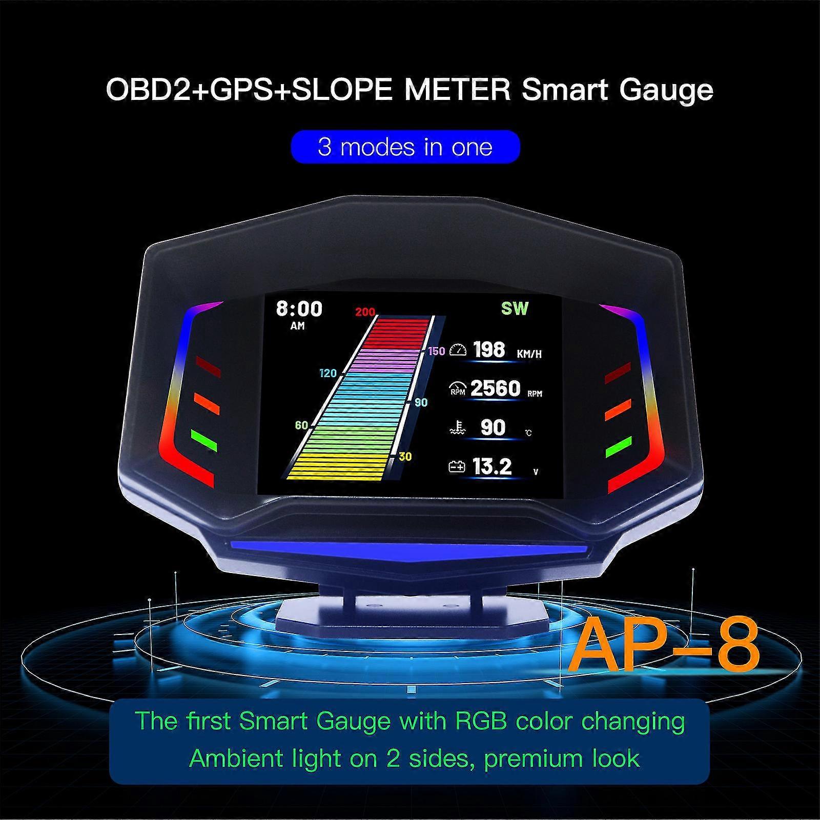 Gps+obd2+slope Model Overspeed Warning Windshield Projector Alarm ...