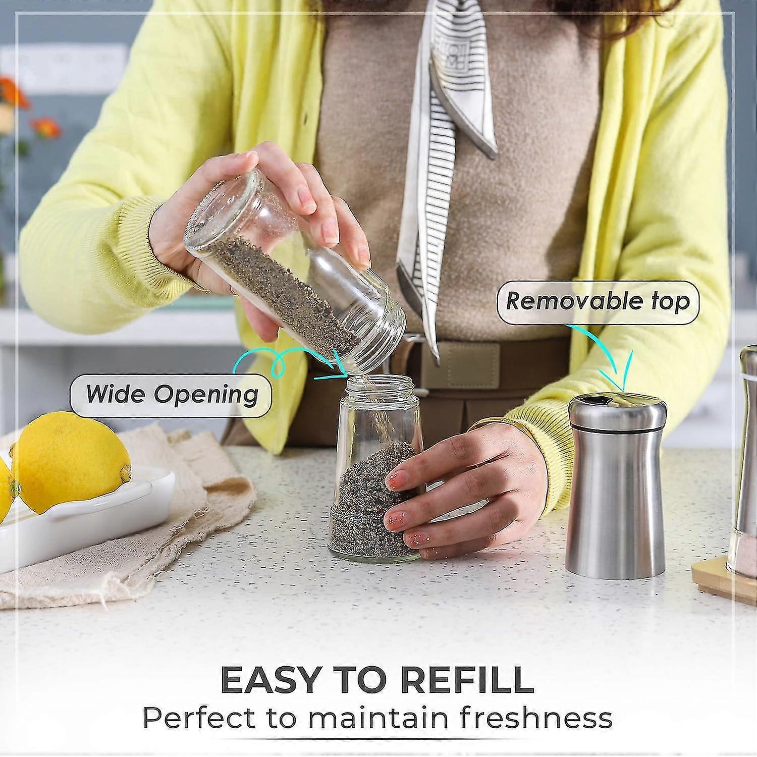 Pepper Shaker Or Salt Shaker With Adjustable Pour Holes - Elegant ...