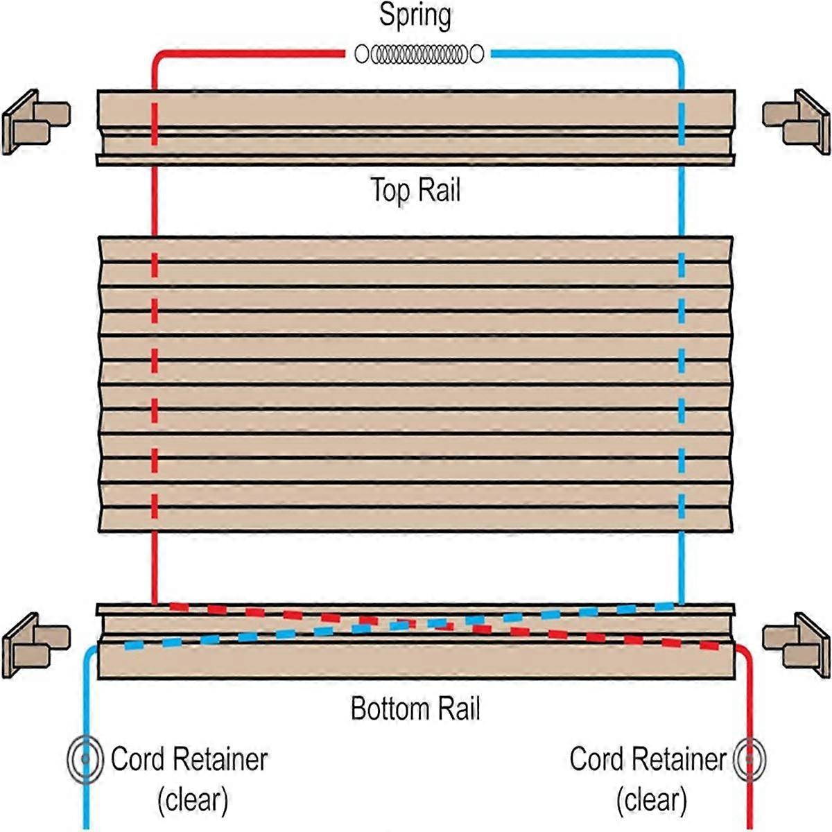 Pleated Shade Repair Kit White Window Shade Restringing Kit Black ...