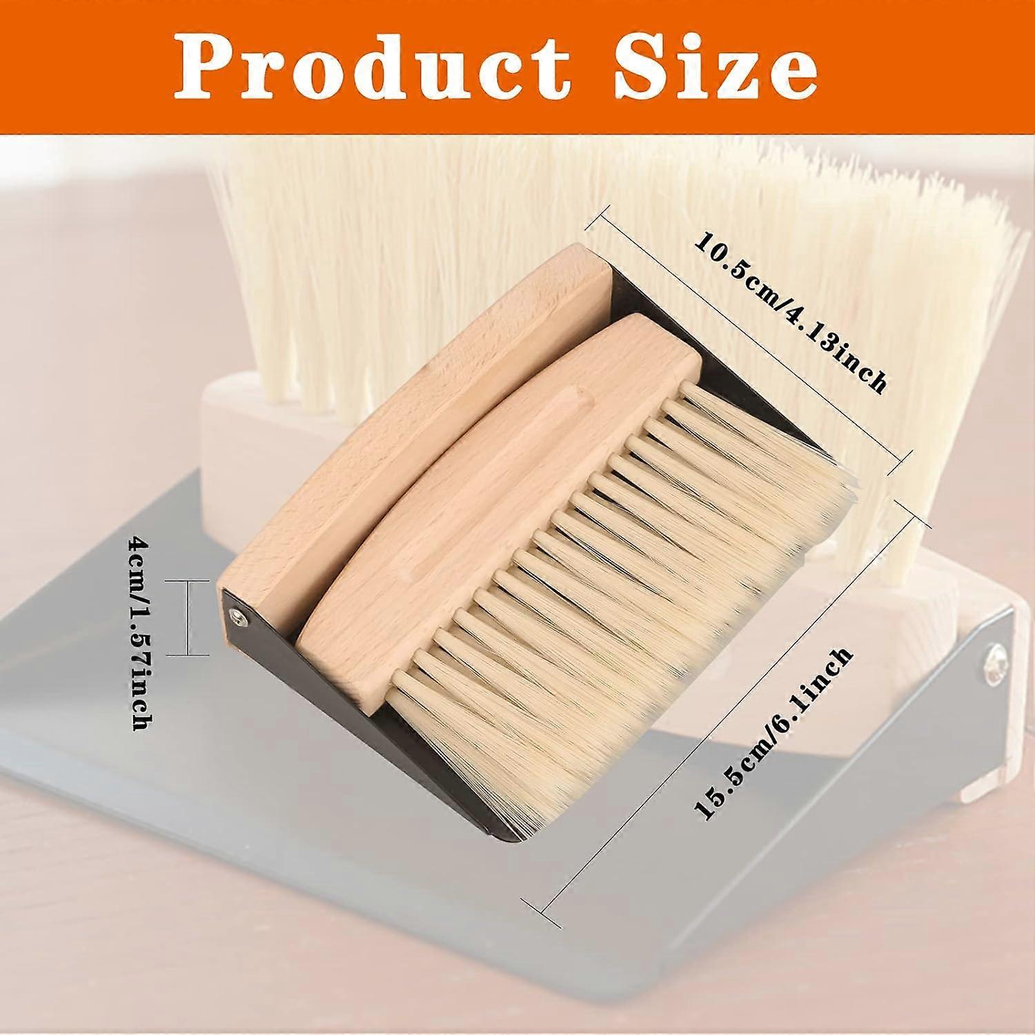 Mini Wooden Table Brush and Dustpan Portable Mini Broom for Sweeping ...