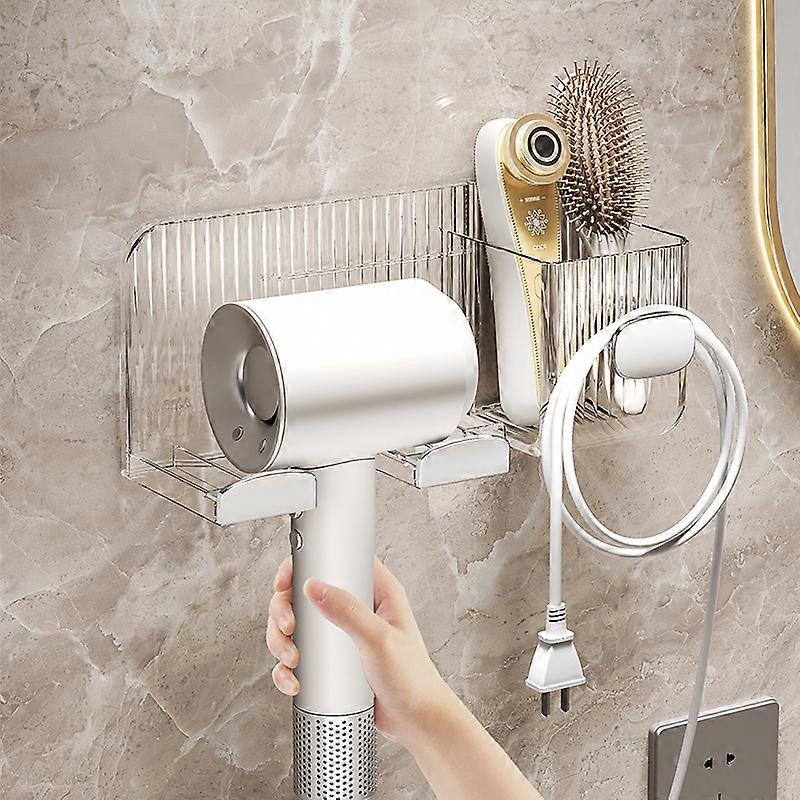Hair Dryer Holder Wall Dryer Cradle Straightener Stand Hairdryer Organizer Box Toilet Blower ...