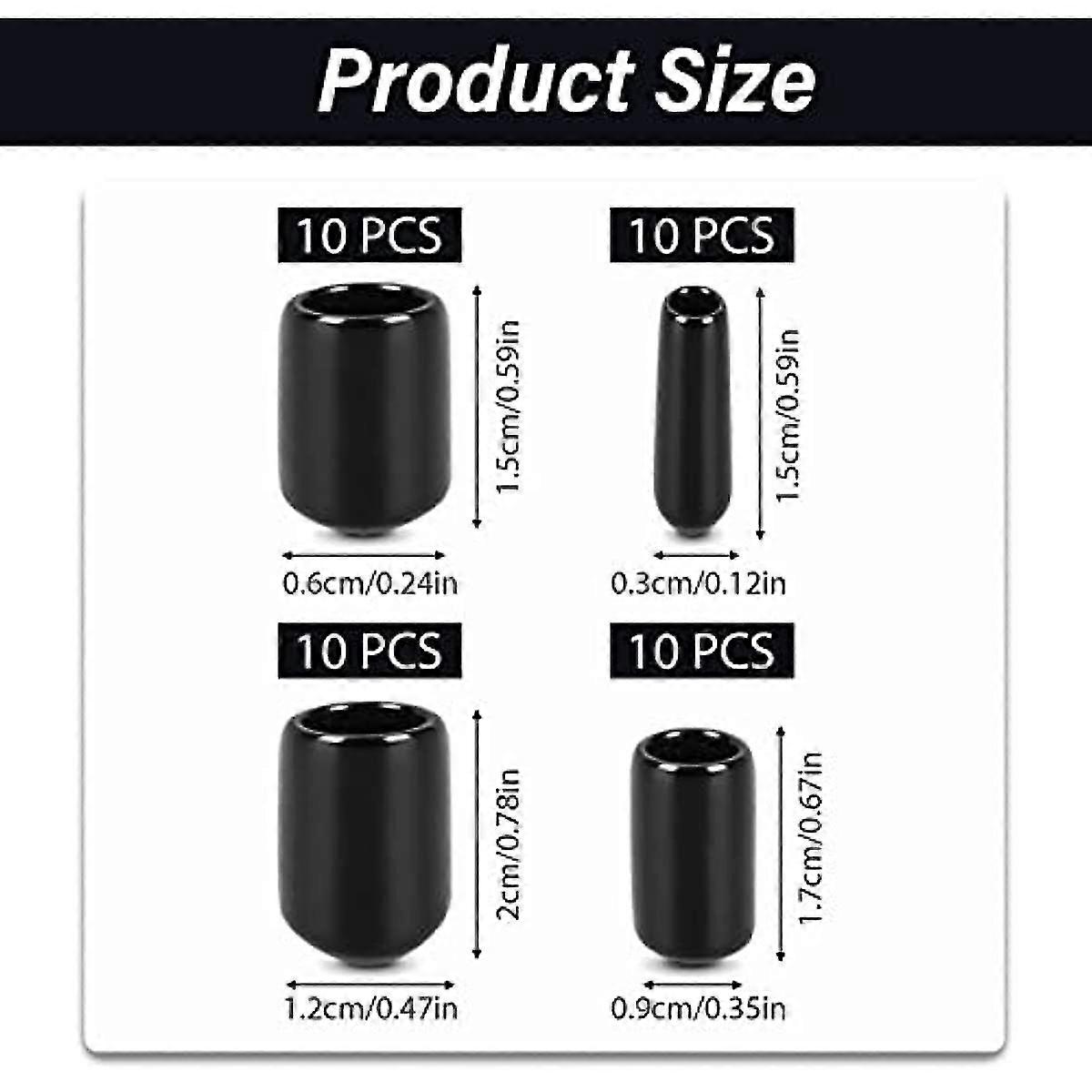 Rubber End Caps 40pcs Vinyl Round End Caps For Screw Vinyl Tube ...