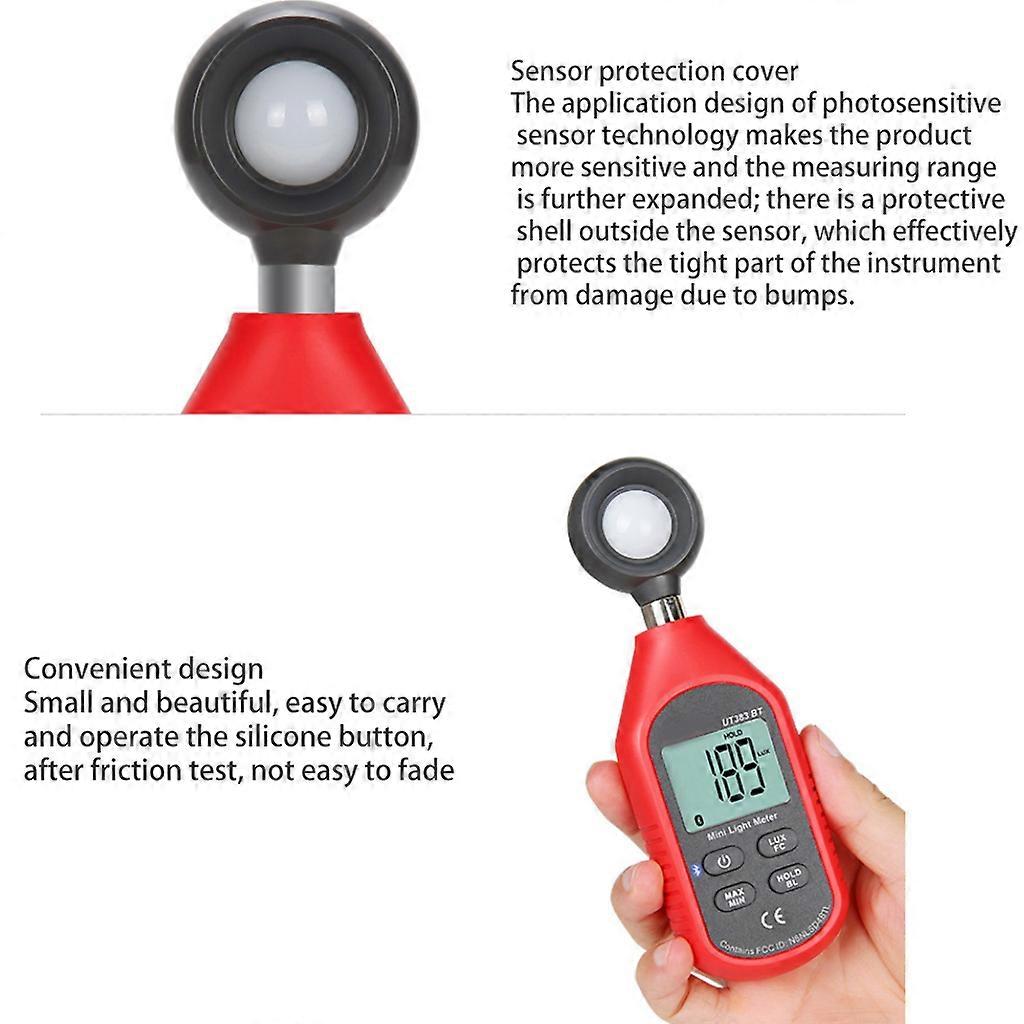 Light Meter Range up to 200,000 Lux Digital Illuminance Meter Ambient ...