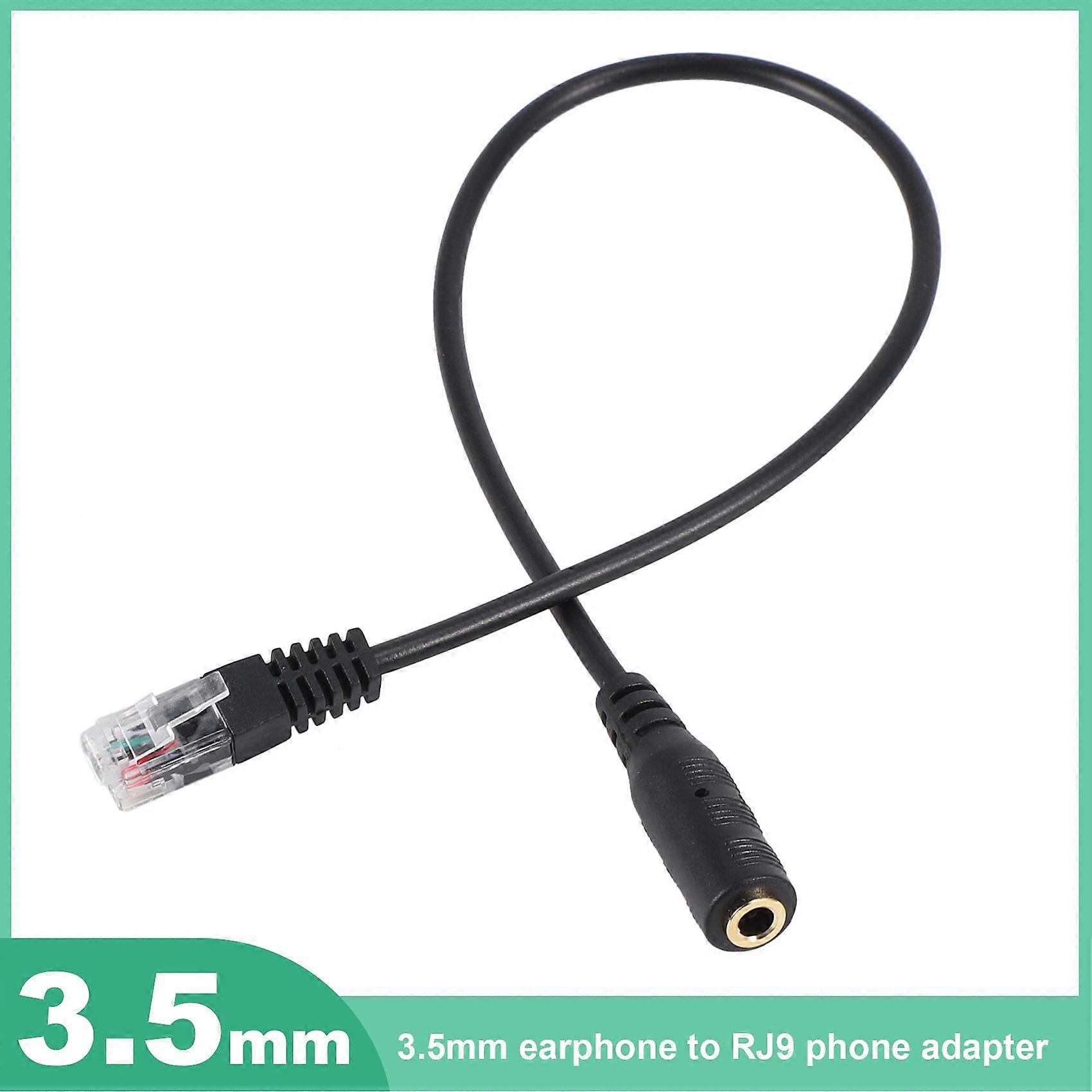 3.5mm Plug Jack to RJ9 for Headset to for Office Phone Adapter Cable ...