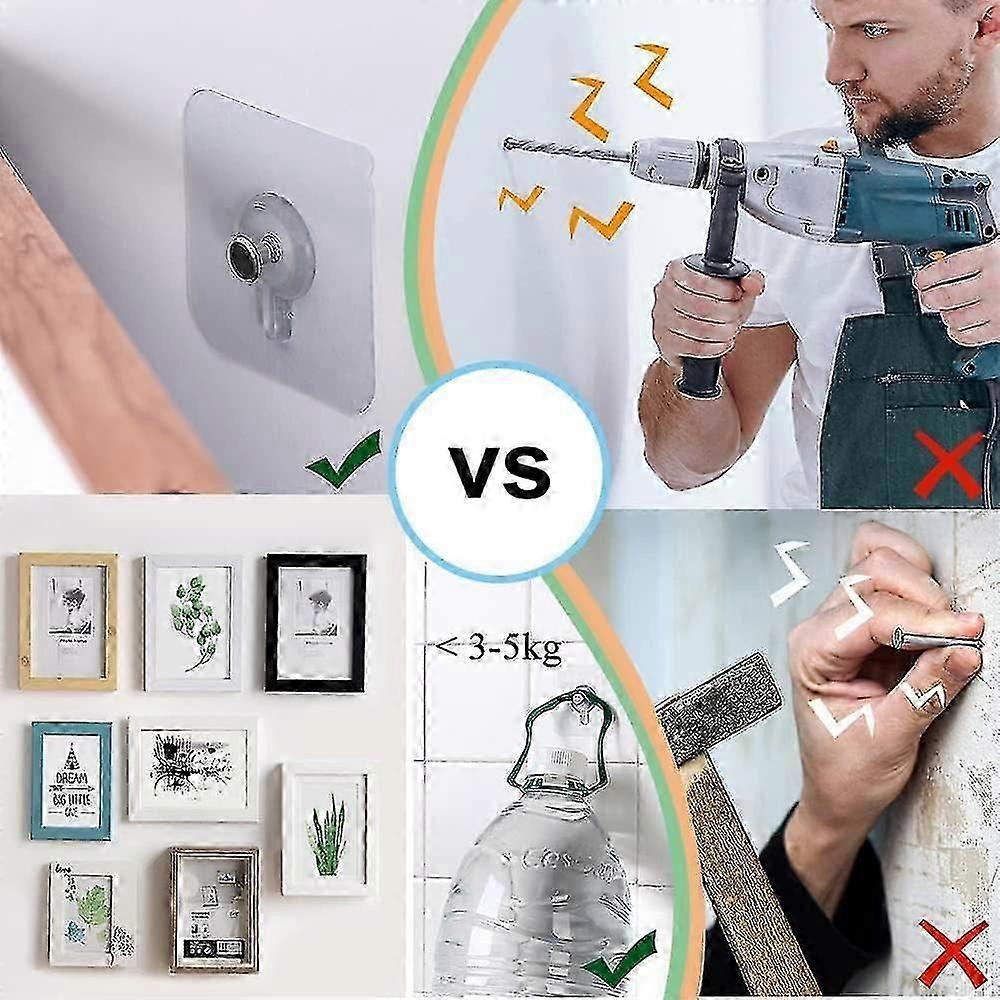 Set Of 20 Adhesive Picture Hangers Without Drilling, Adhesive Frame ...