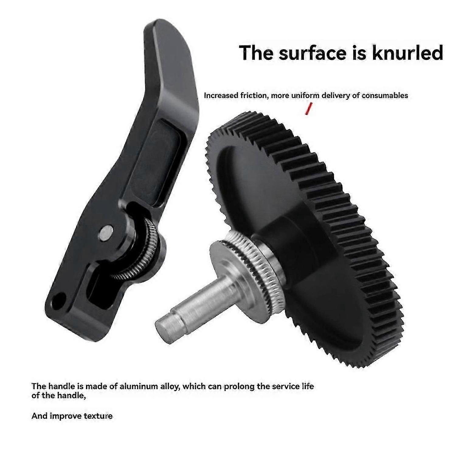 Hardened Steel Extruder Gear for Bambu Lab A1/A1 Mini Black+Grey ...