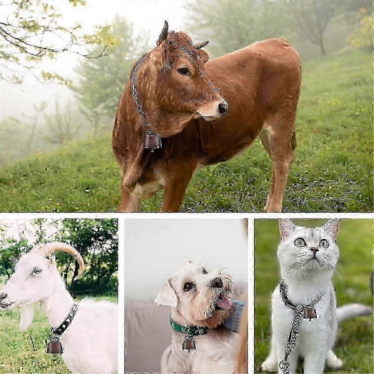 10PCS Cow Horse Sheep Grazing Copper Bells, Cattle Farm Animal Copper ...