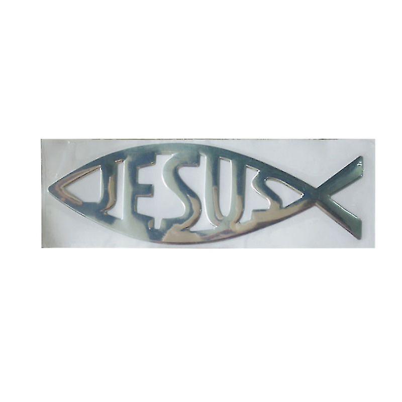 Jesus Fish 3d Car Sticker Emblem Badge Waterproof Decal Christian Decal ...
