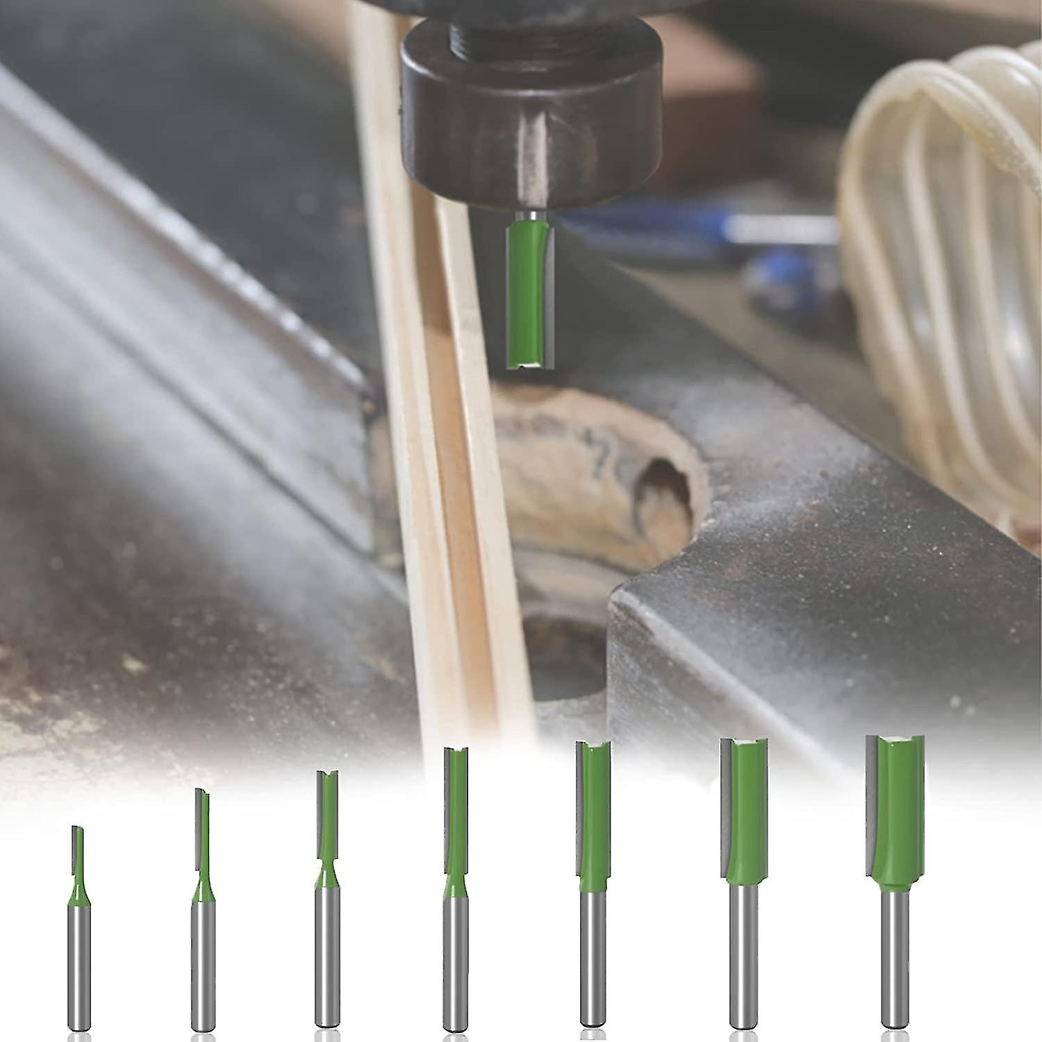 7 Pieces Straight Router Bit, 6mm Shank Router Bits Countersink With ...