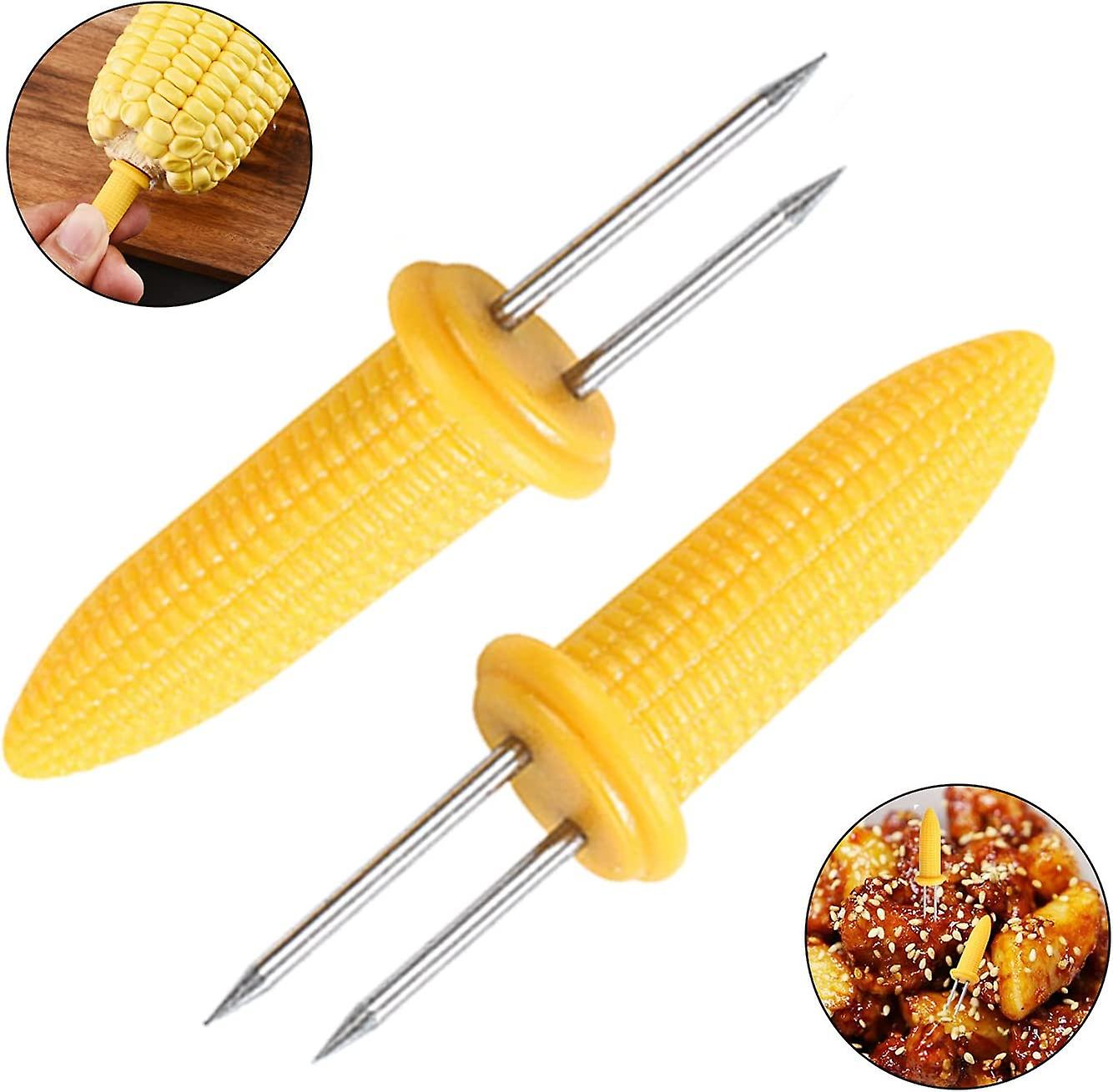 12pcs Corn Holders Stainless Steel Corn Cob Skewers, Corn Picks For Bbq ...