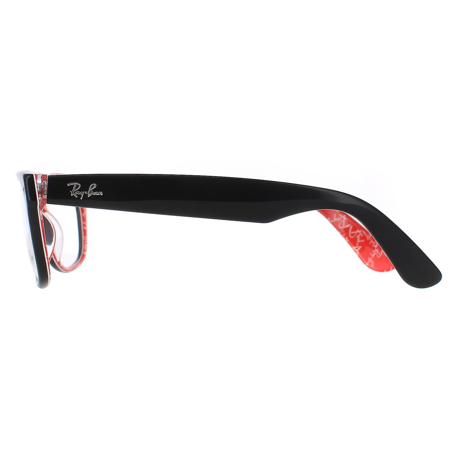 Ray-Ban Glasses Frames 5184 2479 Top Black On Texture Red | Fruugo UK