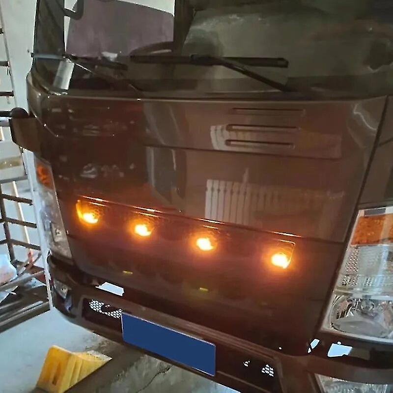 1 Set 24v Amber Ice Blue Led Truck Scania Front Grille Lights Daf ...