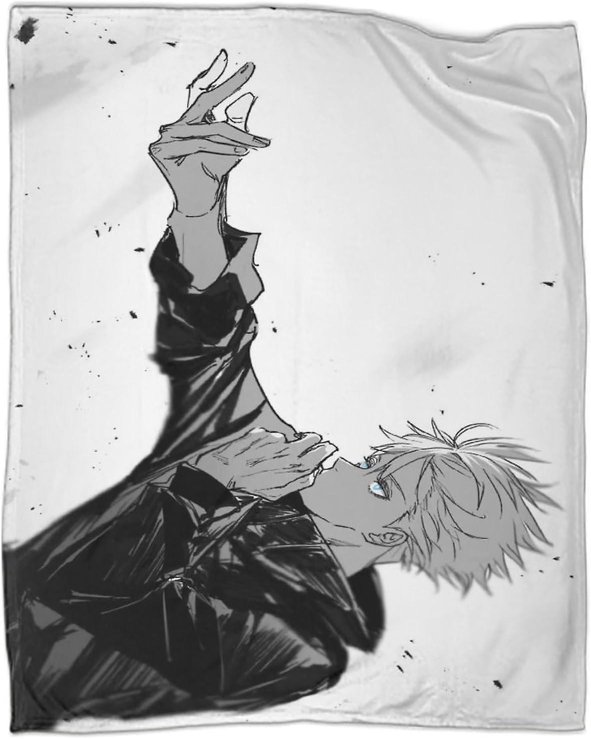 PGtaa Fleece Blanket Soft Cozy Thick Warm 3D Jujutsu Kaisen Satoru Gojo ...