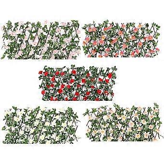 Expanding Artificial Fence Screening with Flowers, Hedg Panels Wooden ...