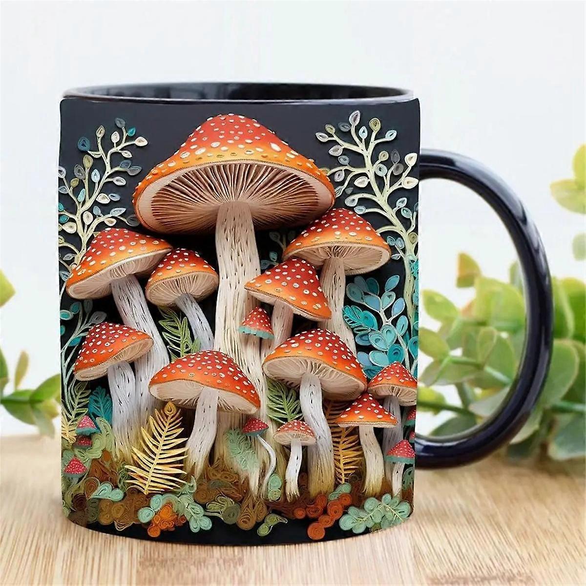 3D Magic Mushrooms Mug Ceramic 3D Fun Space Design Mugs Offices Multi ...