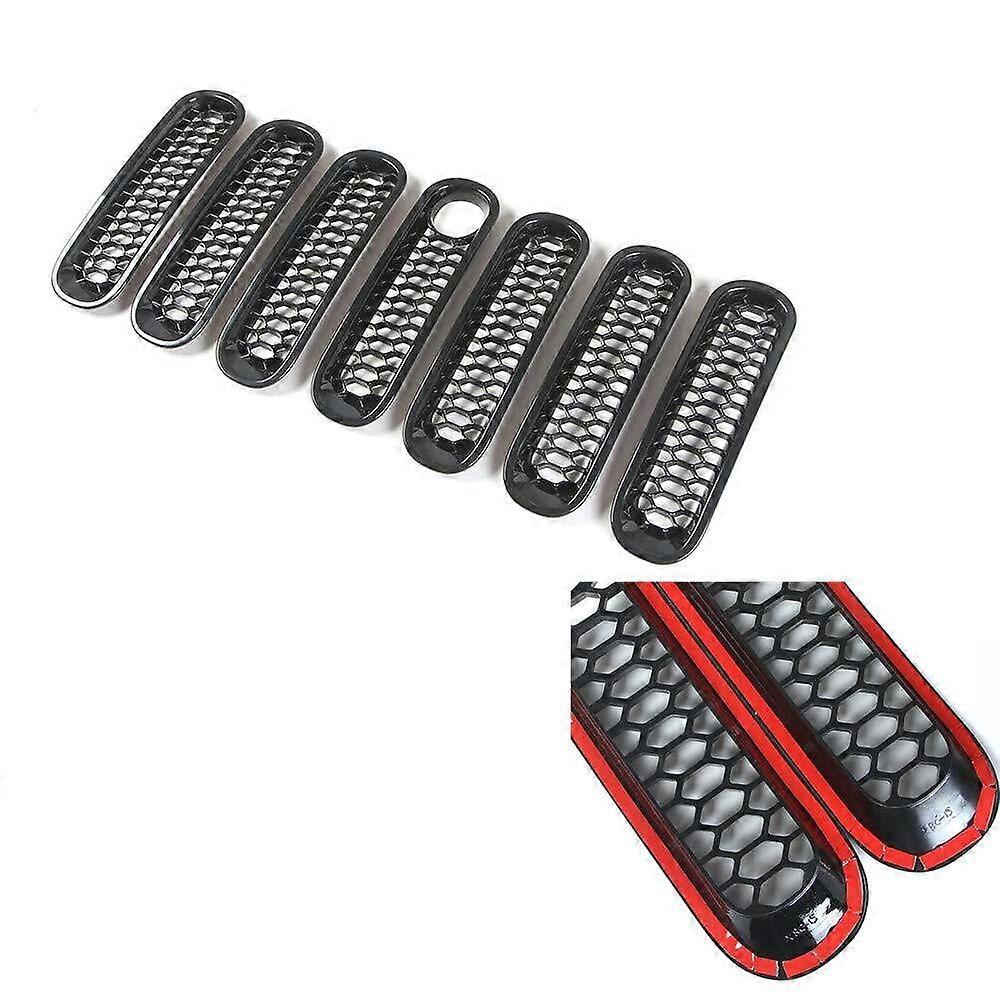 Front Grill Mesh Inserts Kit Clip-in Grille Guard Mesh Grille with Lock ...