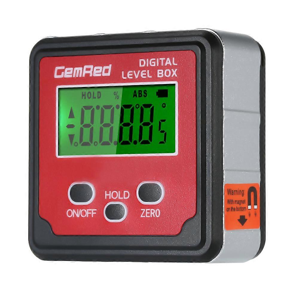 GemRed Level Box Angle Gauge Digital Angle Finder Inclinometer Level ...