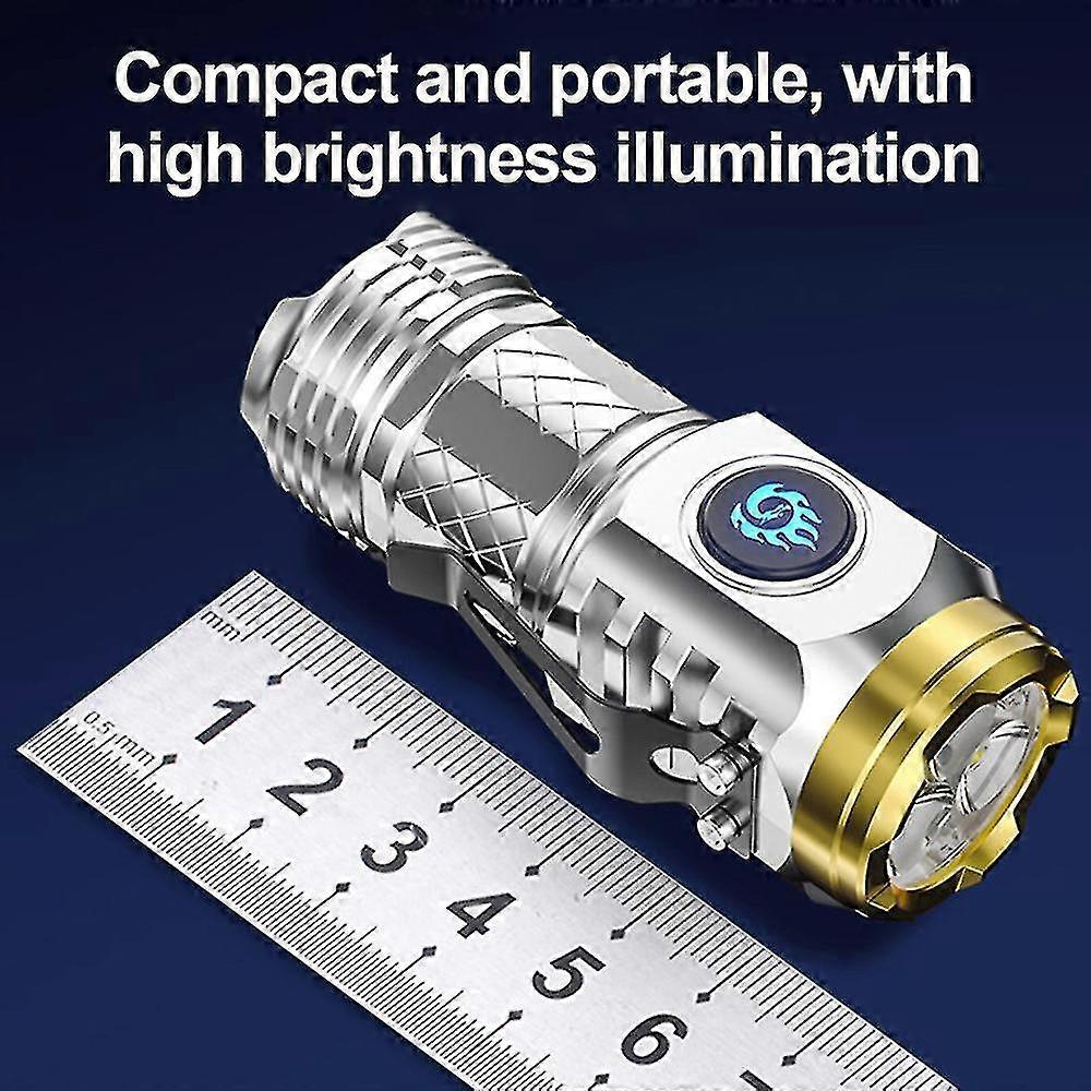 1-2pcs Three-eyed Monster Mini Flashlight, Led Flashlights High Lumens ...