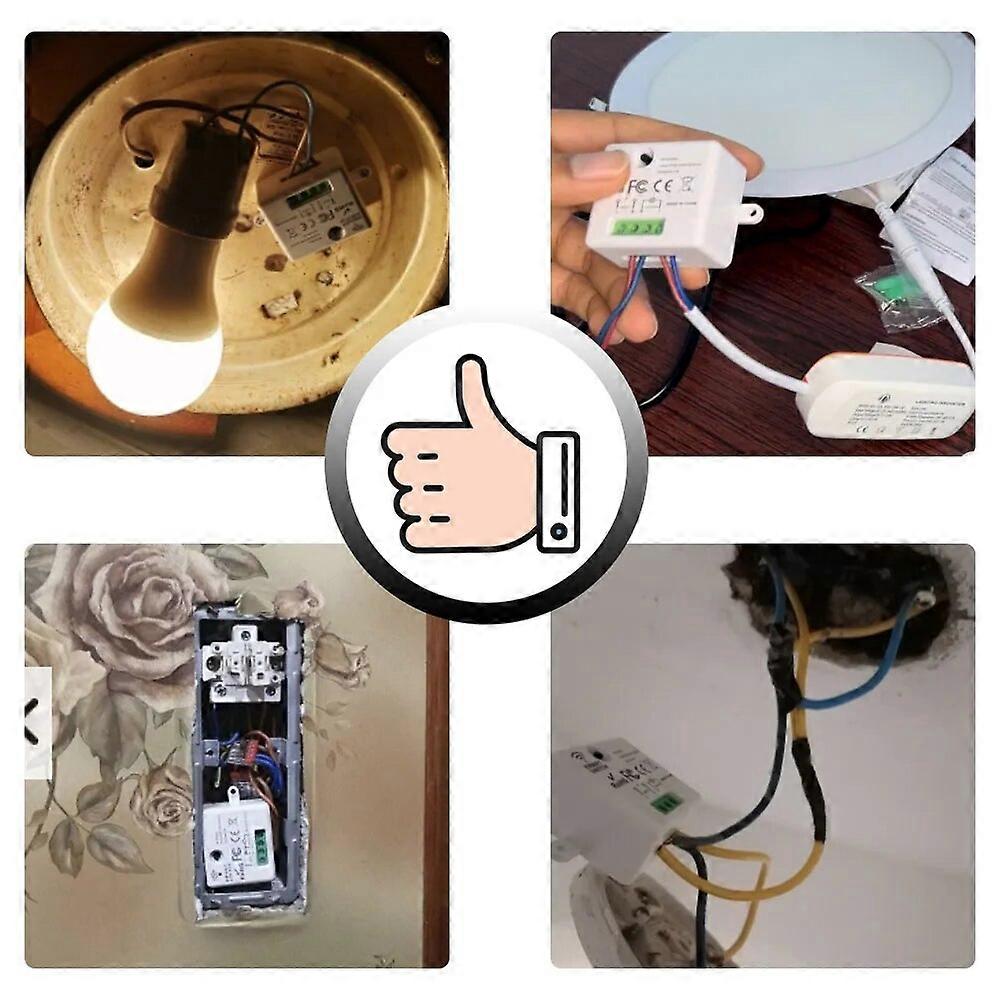 RF 433Mhz Wireless Smart Switch Light Wall Panel Remote Control Switch ...