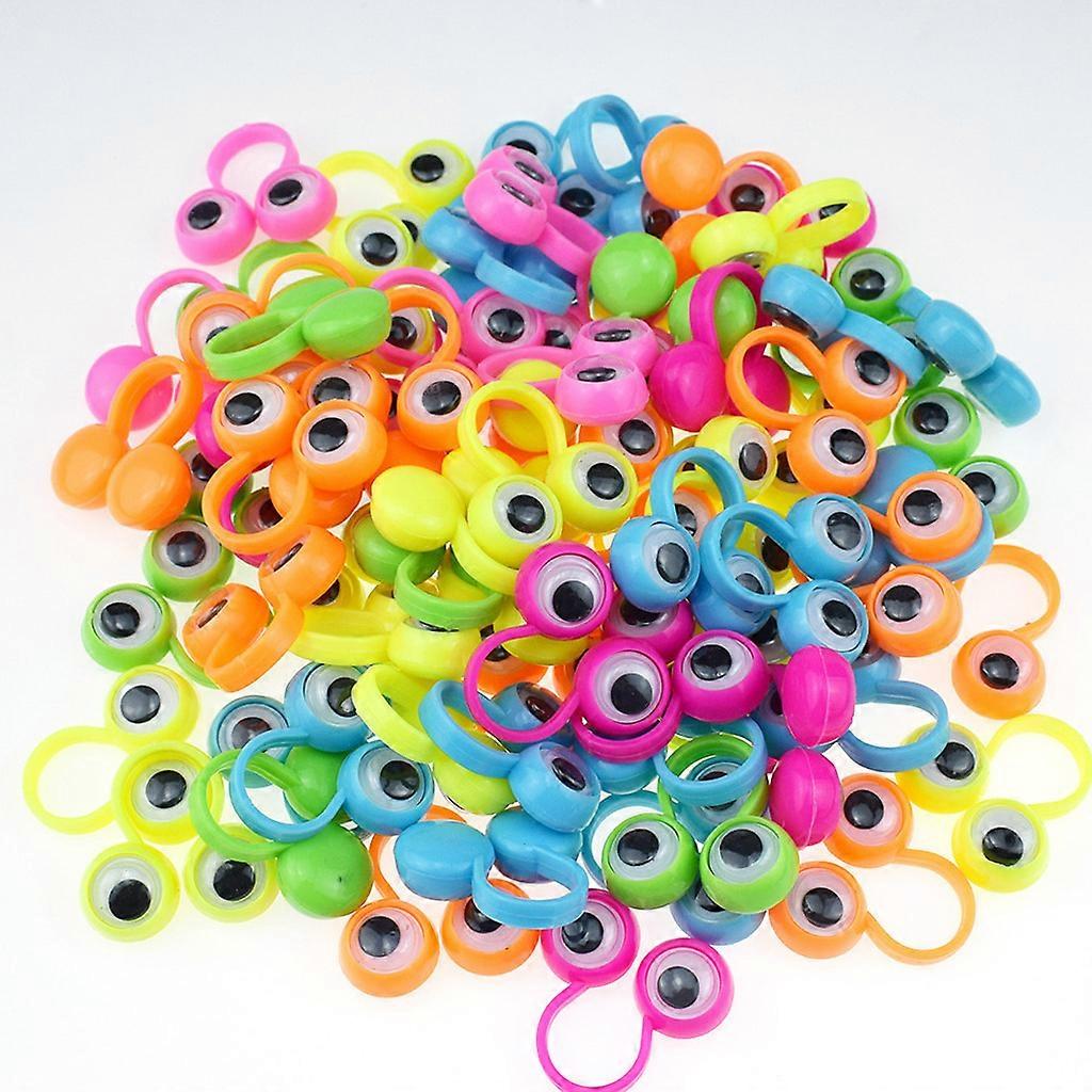 Kawaii Knuckles Rings 50x Eyeball Ring Kit Eye Finger Puppets Googly ...