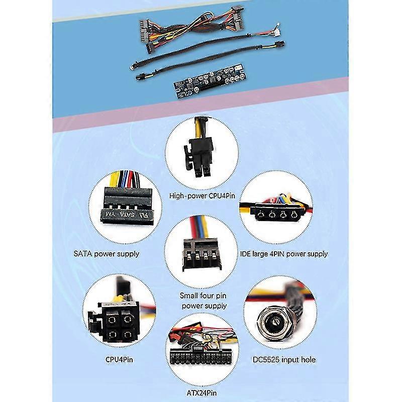 DC 12V 300W DC ATX PSU Pico ATX Switch Mining PSU 24Pin MINI ATX PC ...