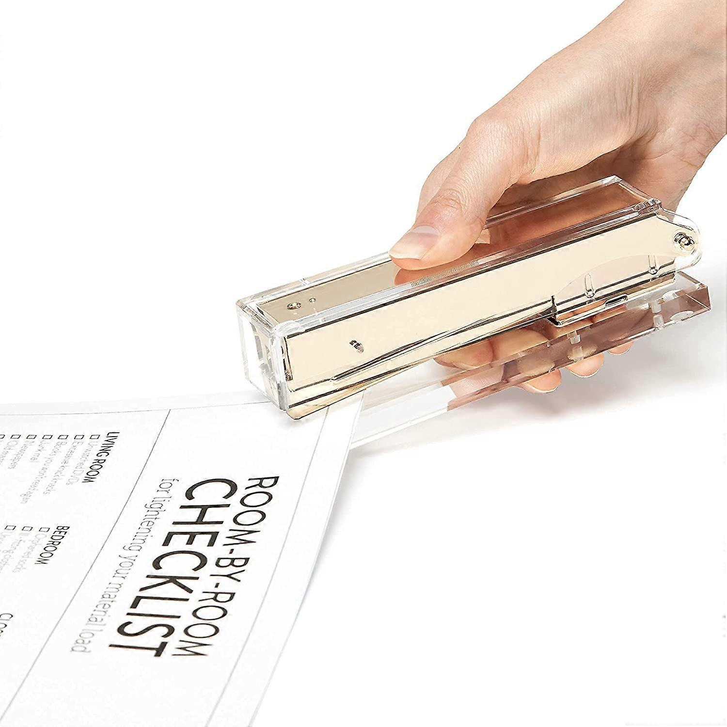 Acrylic Clear Stapler - Gold Stapler Makes A Cool Office Desk Accessory ...