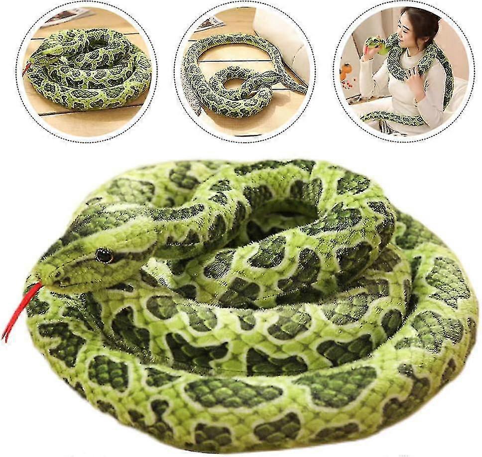1pc Realistic Plush Snake Stuffed Animal, Large Stuffed Animal Snake ...