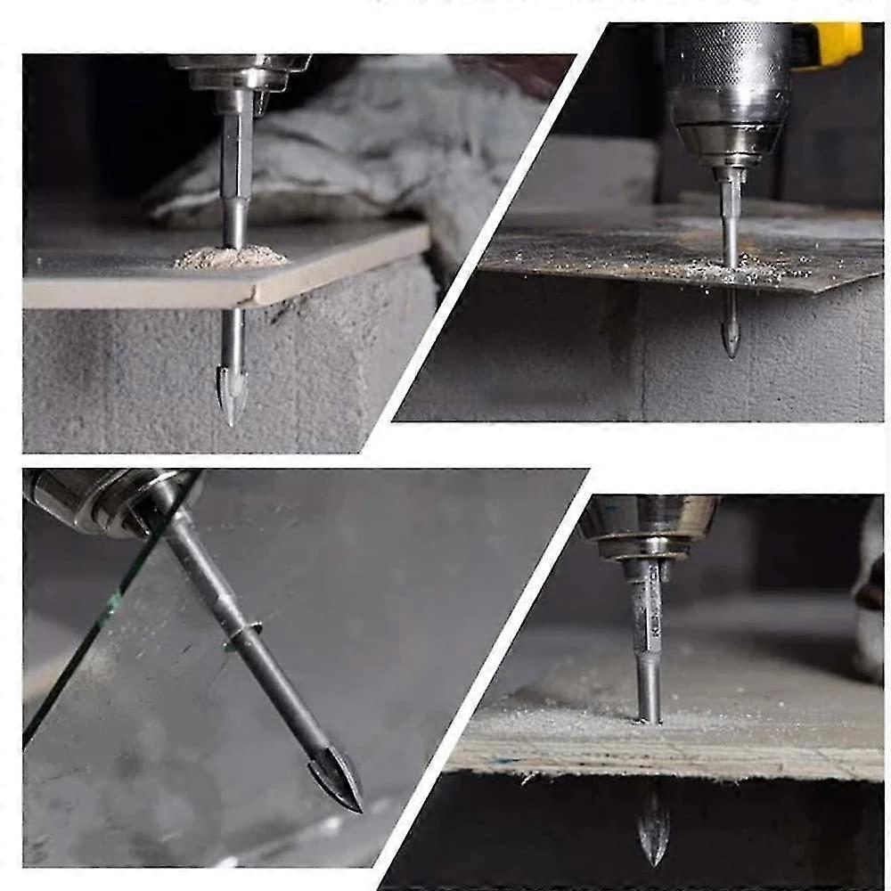 Set Of 5 Triangle Drill Bit Set, Carbide Tile Drill Bits, Effective ...