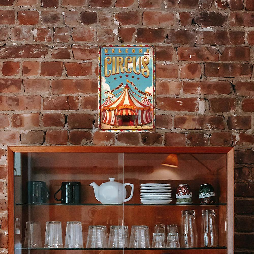Circus Tin Sign Clown Tin Sign Vintage Metal Tin Sign Funny Wall Decor ...