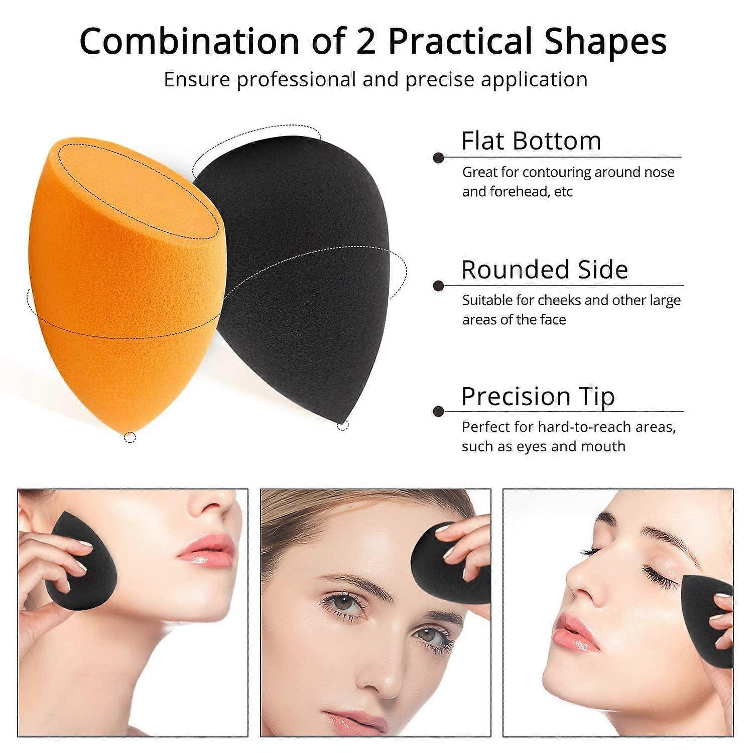 Foundation beauty sponge shape, flawless, suitable for liquid, cream ...