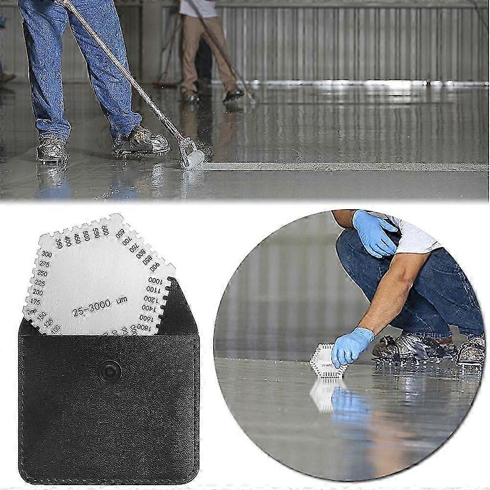 Wet Film Comb 25-3000um Stainless Steel Thickness Gauge Hexagon High ...