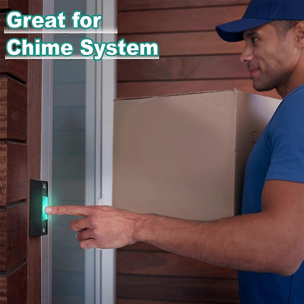 1PCS Wired Doorbell Button with LED Light, Replacement Of Doorbell Ring ...